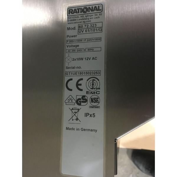 Rational Ultravent Haube UV/61/101/G Baujahr 2018, Gasausführung, 1.535 ...